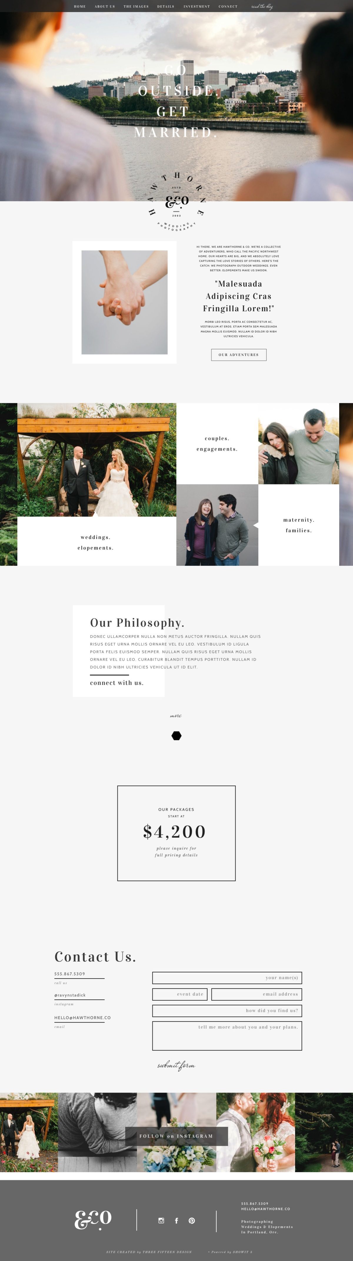 Free Professional Photography Website Designs with Showit 5