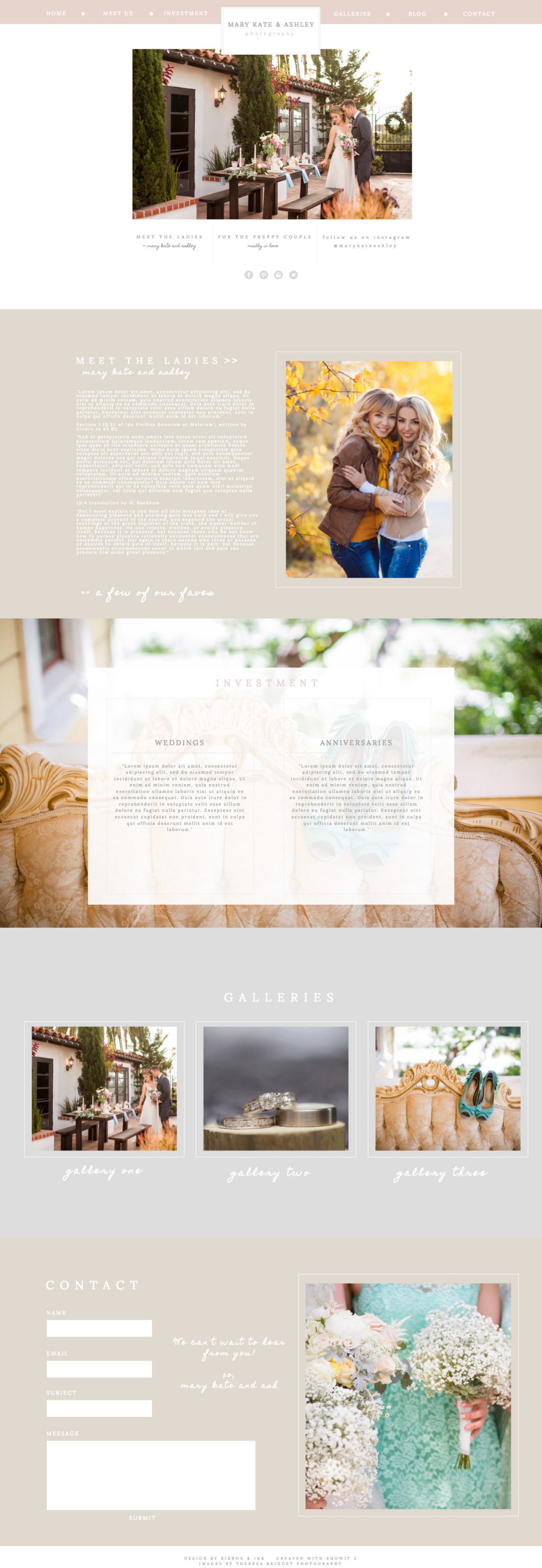 Free Professional Photography Website Designs with Showit 5