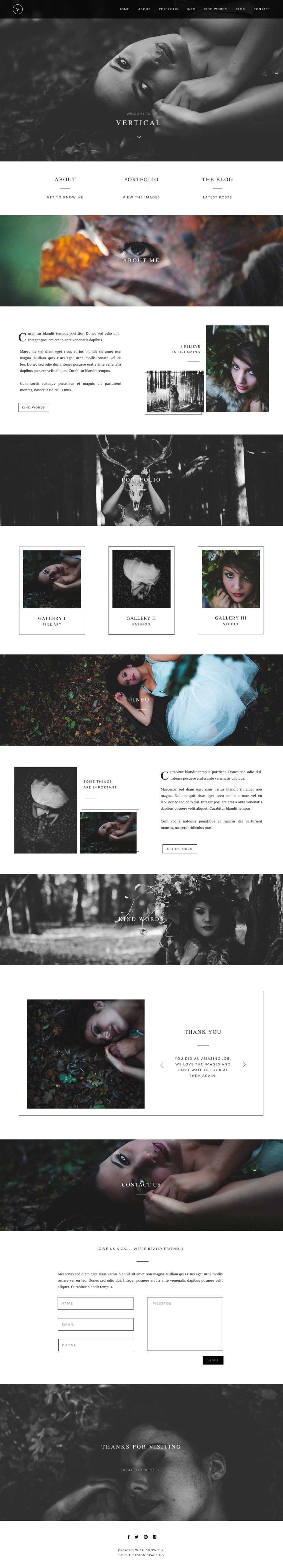 Free Professional Photography Website Designs with Showit 5