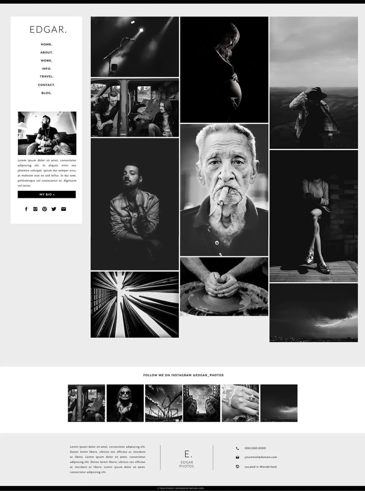 Edgar - Showit Creative Website Template