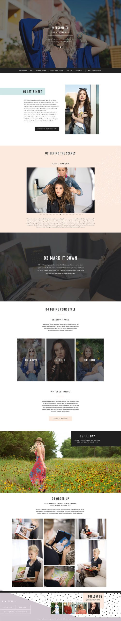 Boss Lady Client Hub - Showit Creative Website Template