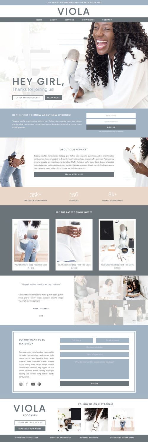 The Viola - Showit Creative Website Template