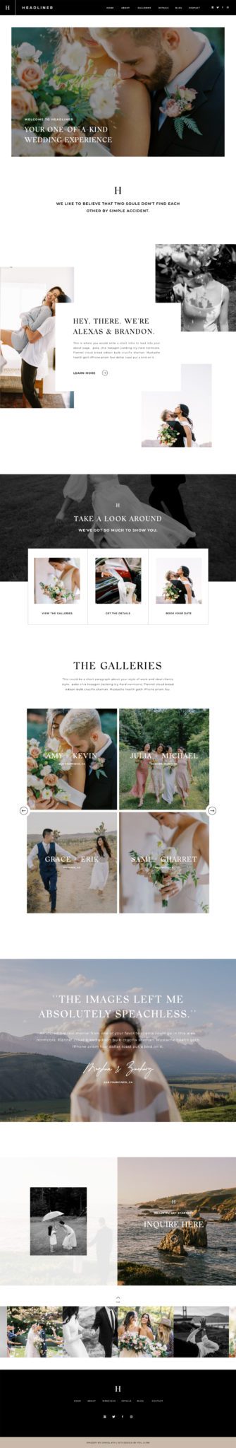 Headliner - Showit Creative Website Template