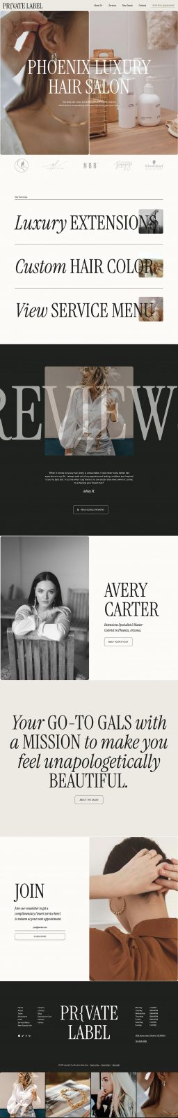 Private Label - Showit Creative Website Template