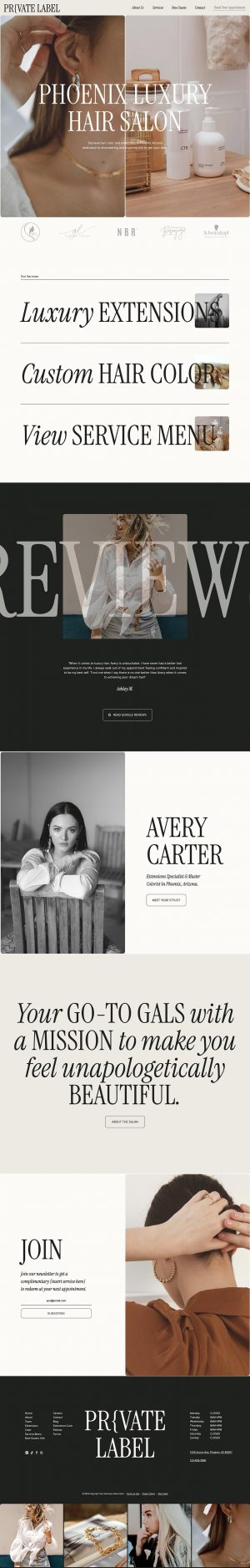 Private Label - Showit Creative Website Template
