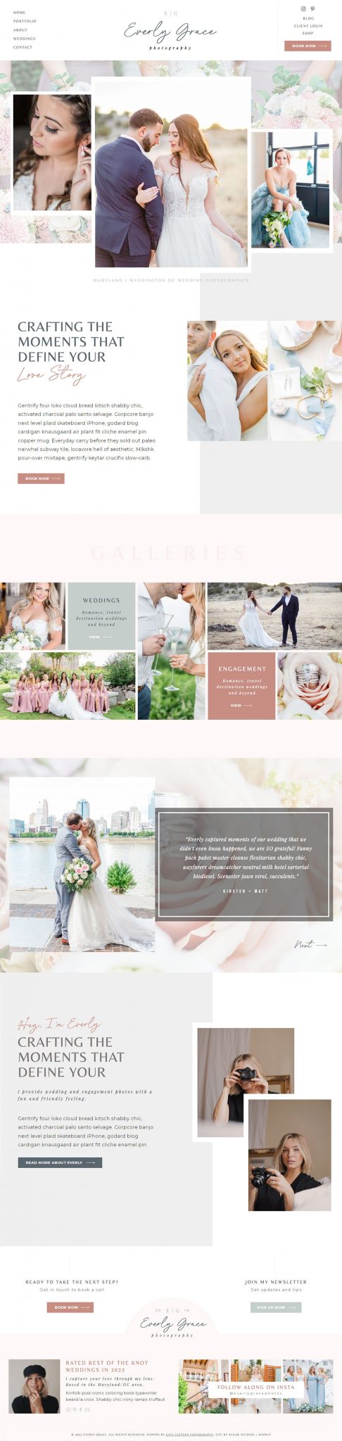 Everly Grace - Showit Creative Website Template