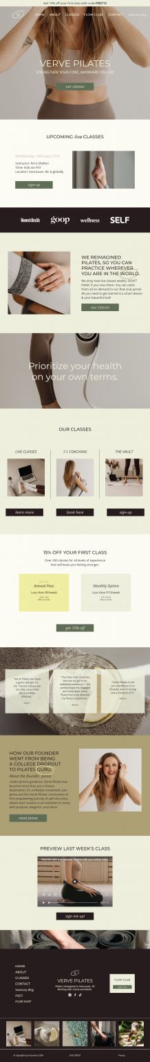 Verve - Showit Creative Website Template