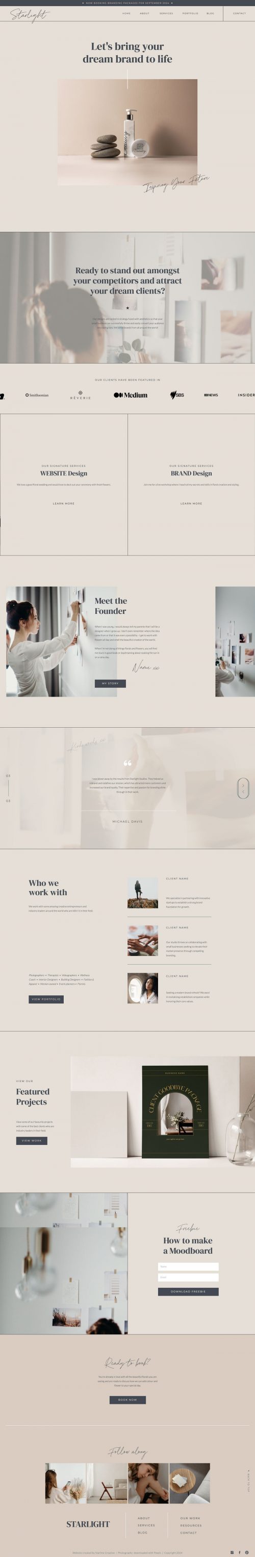 Starlight Studio - Showit Creative Website Template