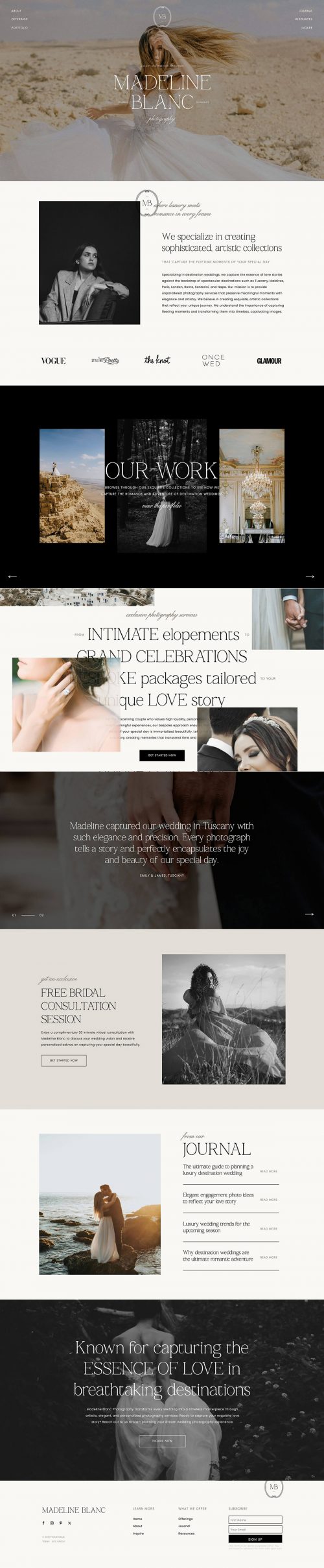 Madeline - Showit Creative Website Template
