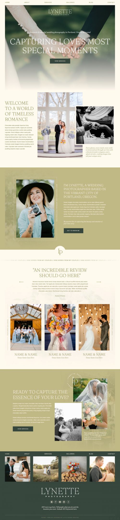 Lynette - Showit Creative Website Template