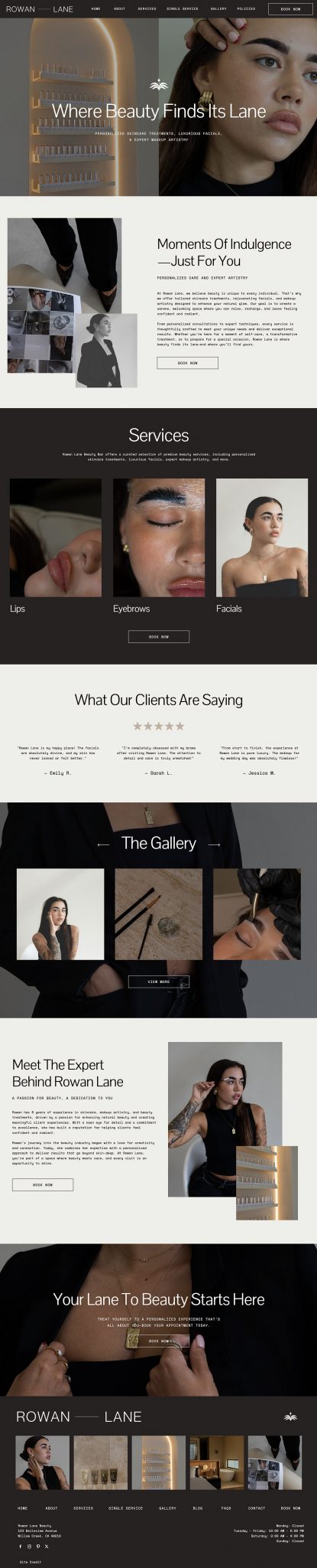 Rowan Lane - Showit Creative Website Template