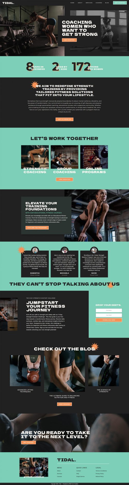 Tidal - Showit Creative Website Template