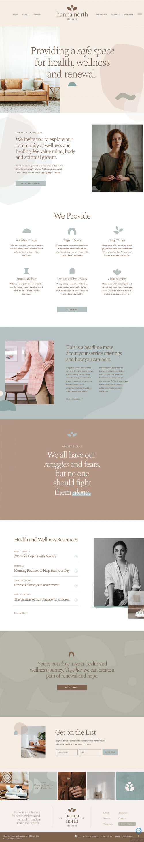 Hanna North - Showit Creative Website Template