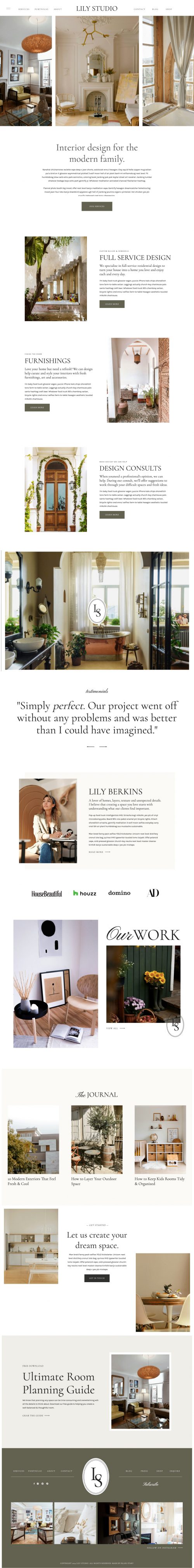 Lily Studio - Showit Creative Website Template