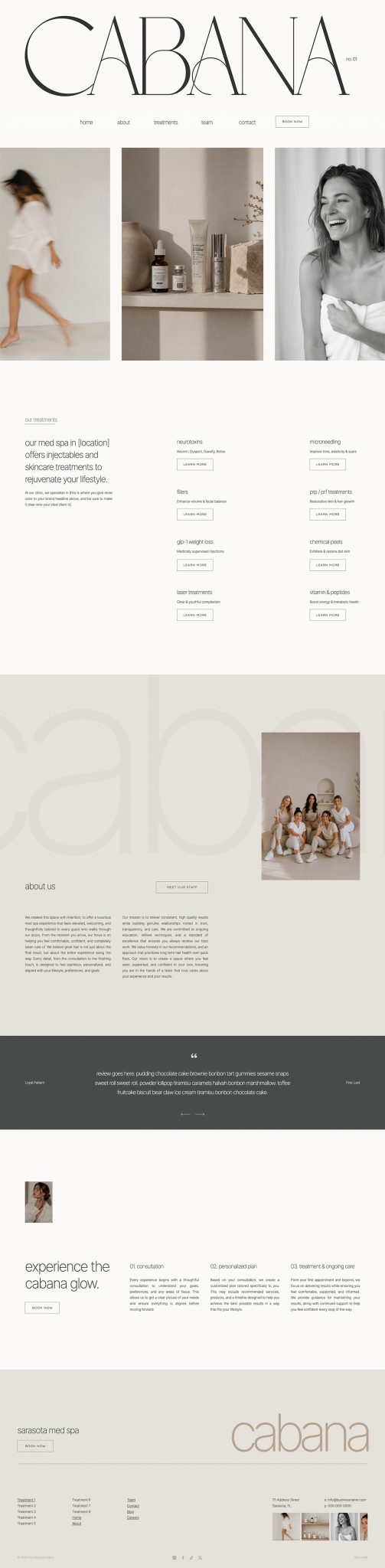 The Cabana - Showit Creative Website Template