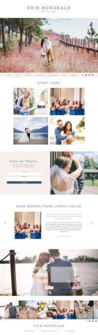 Erin Bordeaux - Showit Creative Website Template