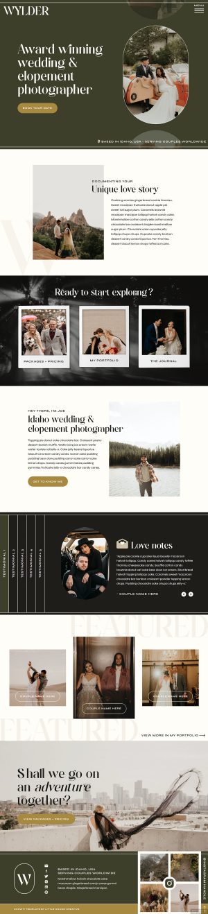 Wylder - Showit Creative Website Template