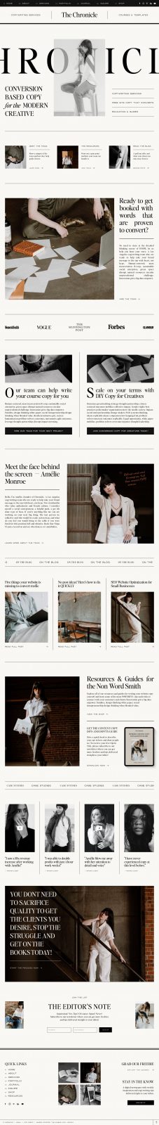 Chronicle - Showit Creative Website Template