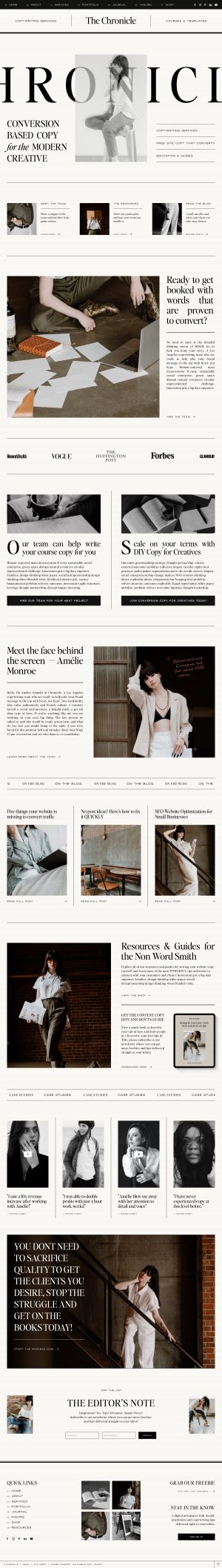 Chronicle - Showit Creative Website Template