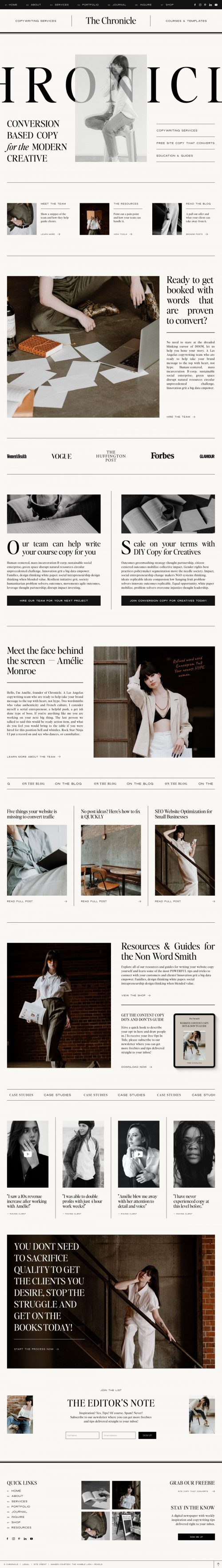 Chronicle - Showit Creative Website Template